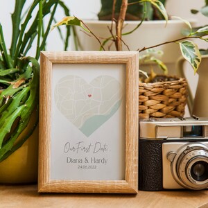 Where It All Began First Date Map Journey of Love Personalized Couple ...