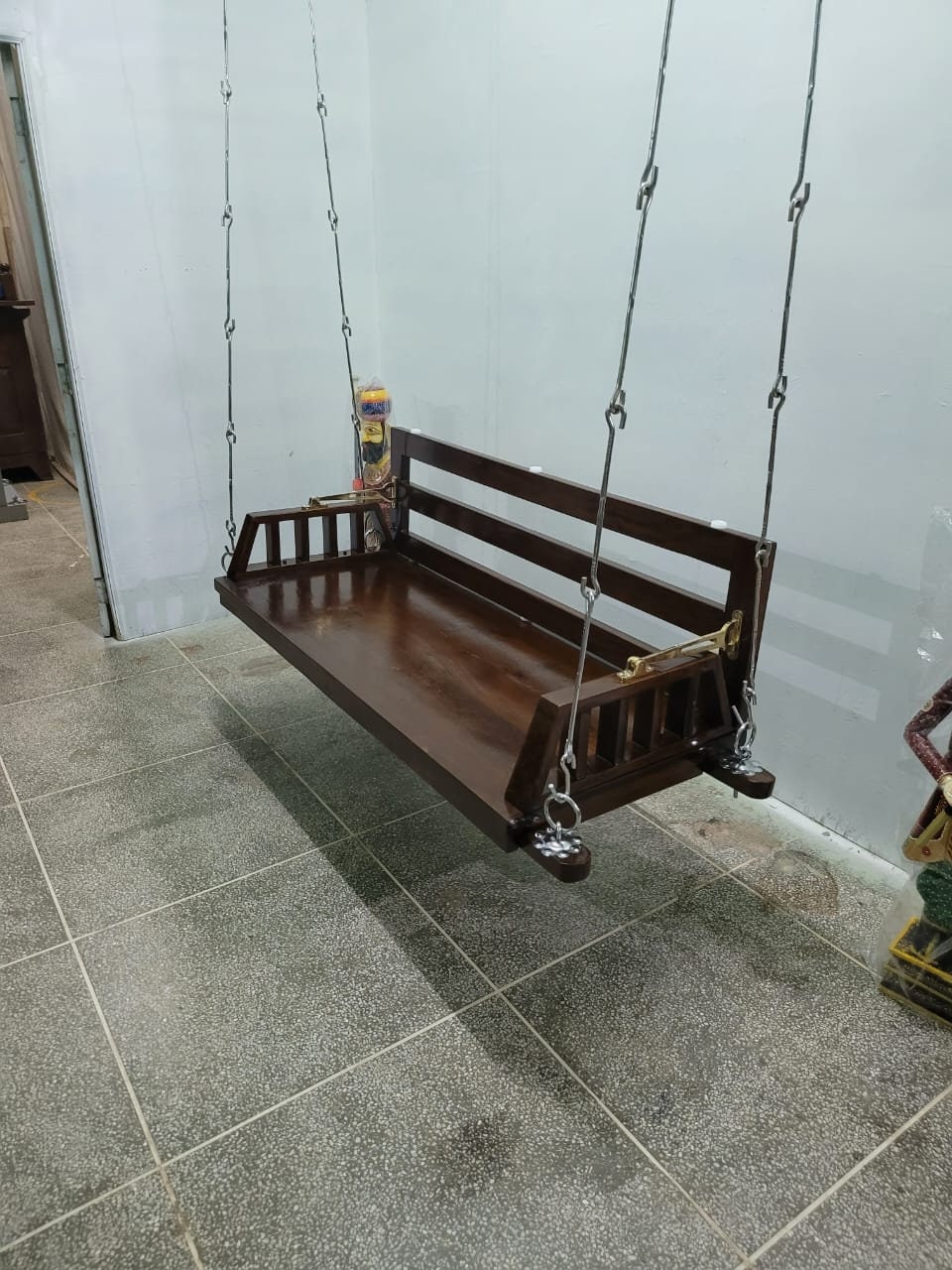 Wooden Reversible Swing Indian Wooden Oonjal Reversible Two Seater ...