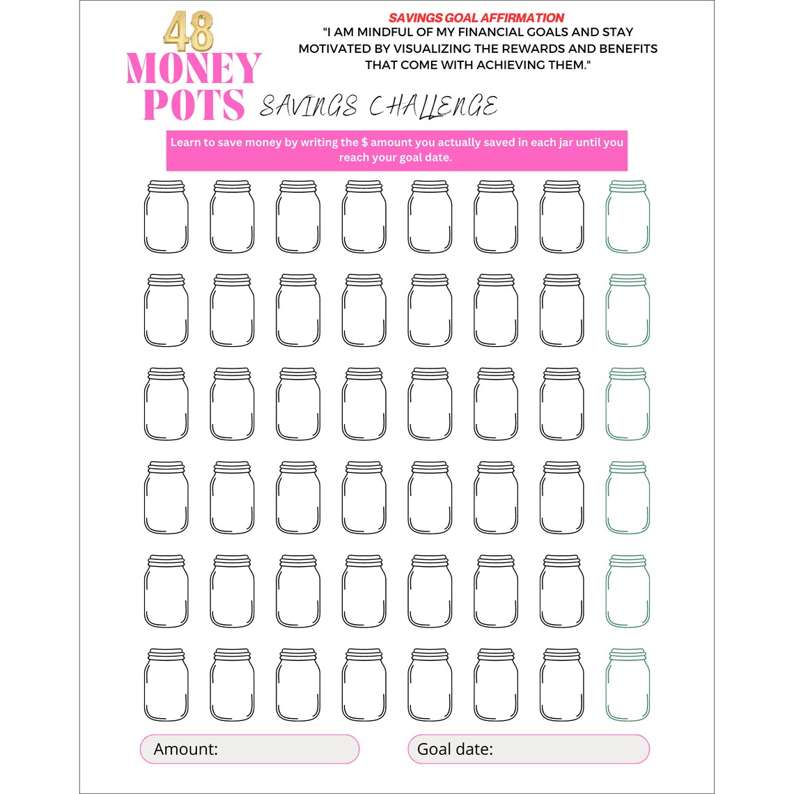 Hot Pink Budget Sheets, All-in-one Spending Tracker, Expense Saving ...