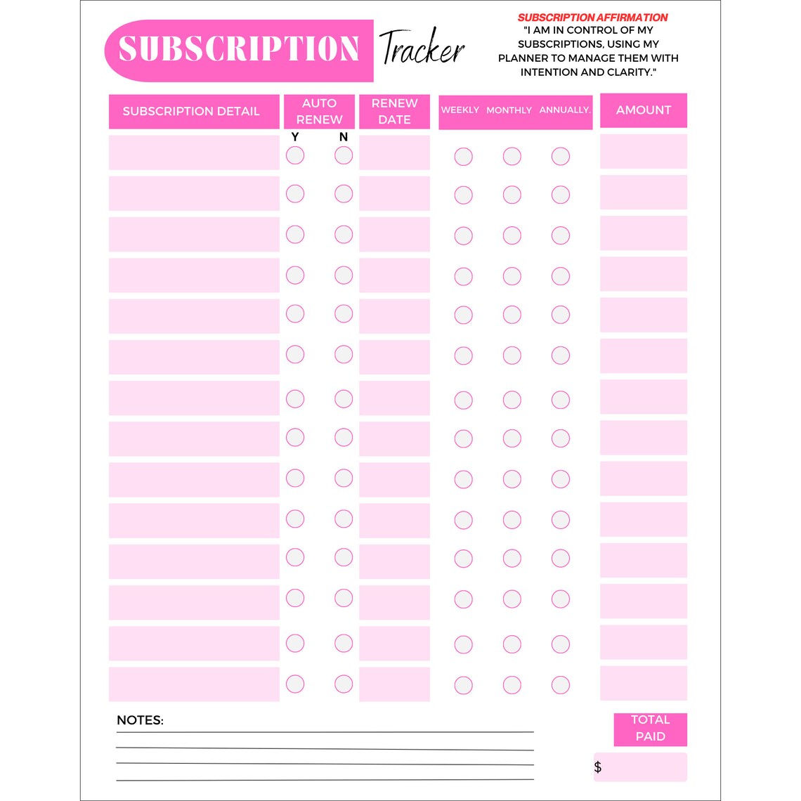 Hot Pink Budget Sheets, All-in-one Spending Tracker, Expense Saving ...