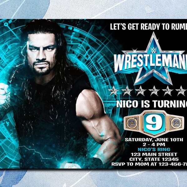 Wwe Birthday Party - Etsy