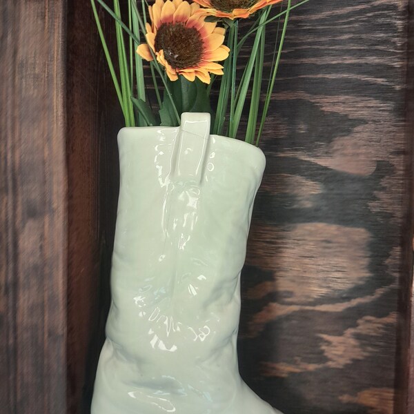 Cowboy Boot Vase - Etsy