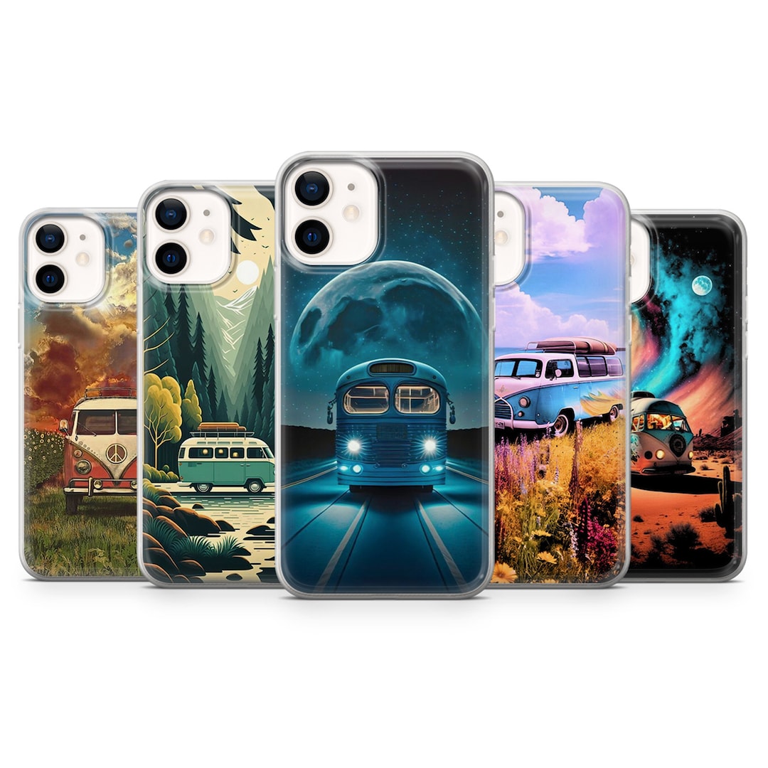 Hippie Phone Case,forest,hippie Bus,retro,painted,vintage,camper Cover ...