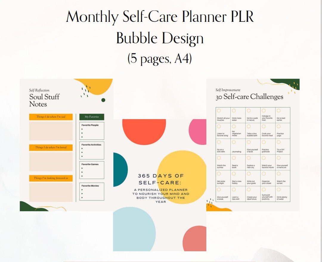 Monthly Self-care Planner Digital Download Self Reflections - Etsy
