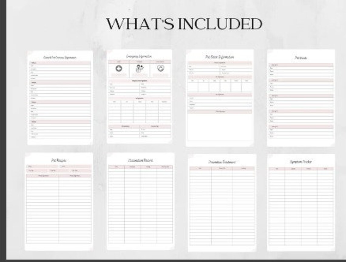 Pet Care Planner | Pet Sitter Schedule, Monthly Journal (PDF) - Etsy
