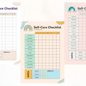 Daily Self Care Checklist| Printable Self Care Checklist | Daily ...