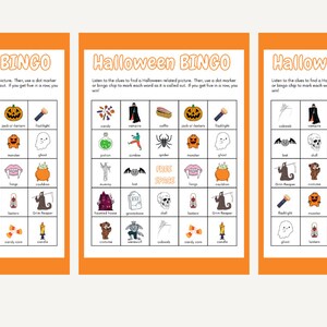 Halloween Bingo, Halloween Game, Halloween Printable, Halloween Bingo ...