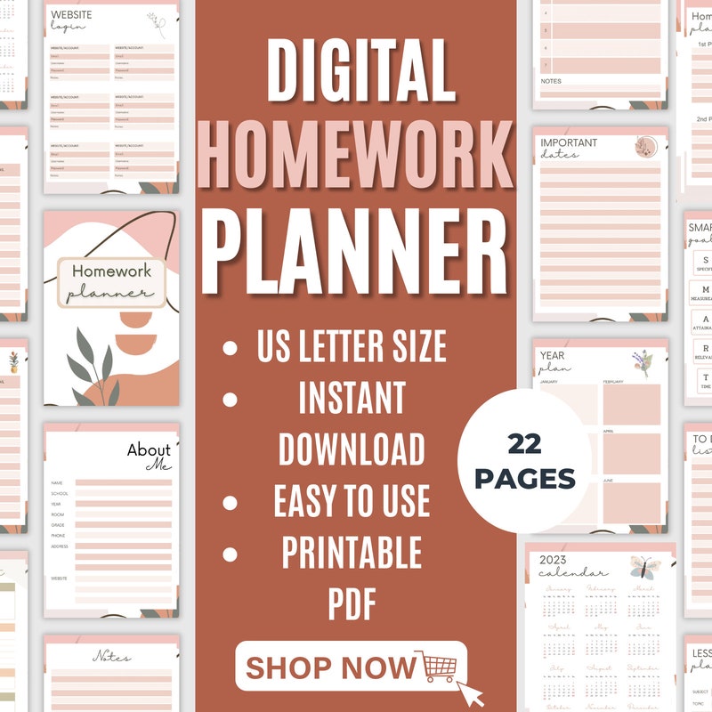 Homework Notebook - Etsy
