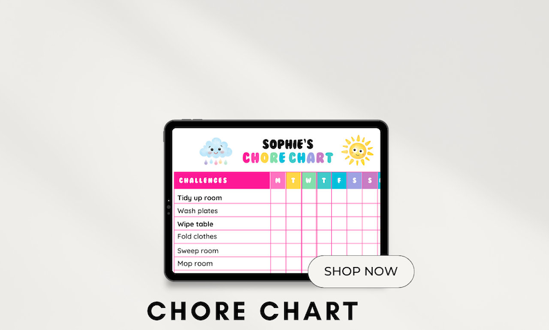 Editable Kids Chore Chart, Kids Daily Routine, Schedule, Chore Chart ...