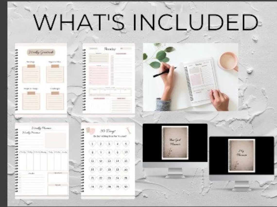 Aesthetic Undated Digital Planner With Hyperlinks Hyperlinked Planner ...