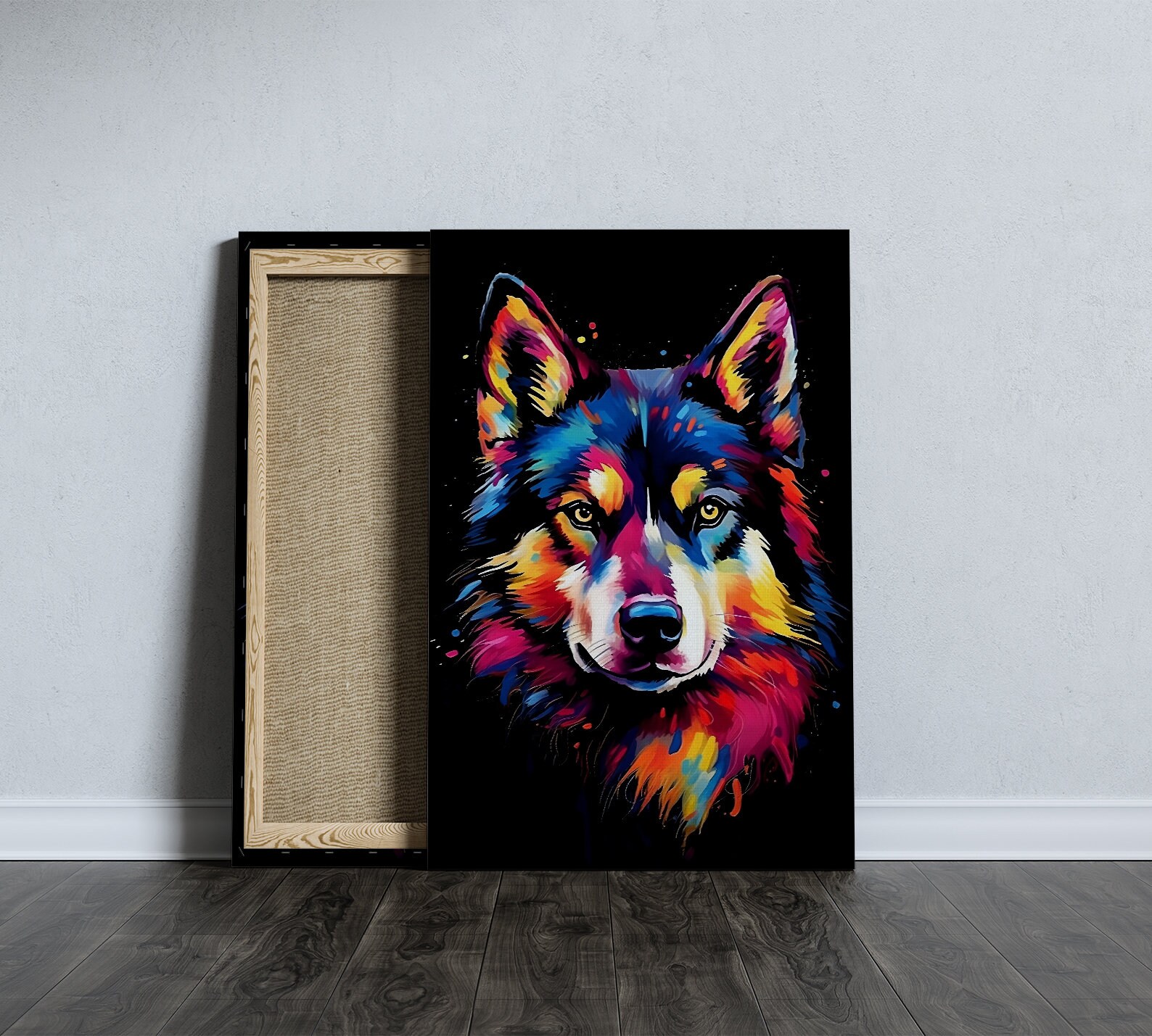 Siberian Husky Dog Watercolor Poster, Canvas, Print, Pop Art, Dog Lover ...