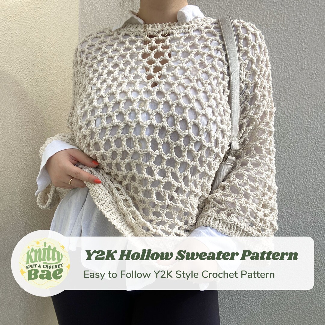 Crochet Pattern Y2K Hollow Sweater Beginner Pattern Digital Download - Etsy