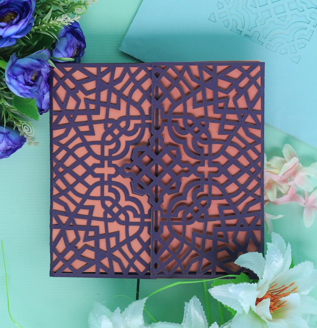 Laser Cut Invitation Card Paper Cut Invitation Card Laser Etsy