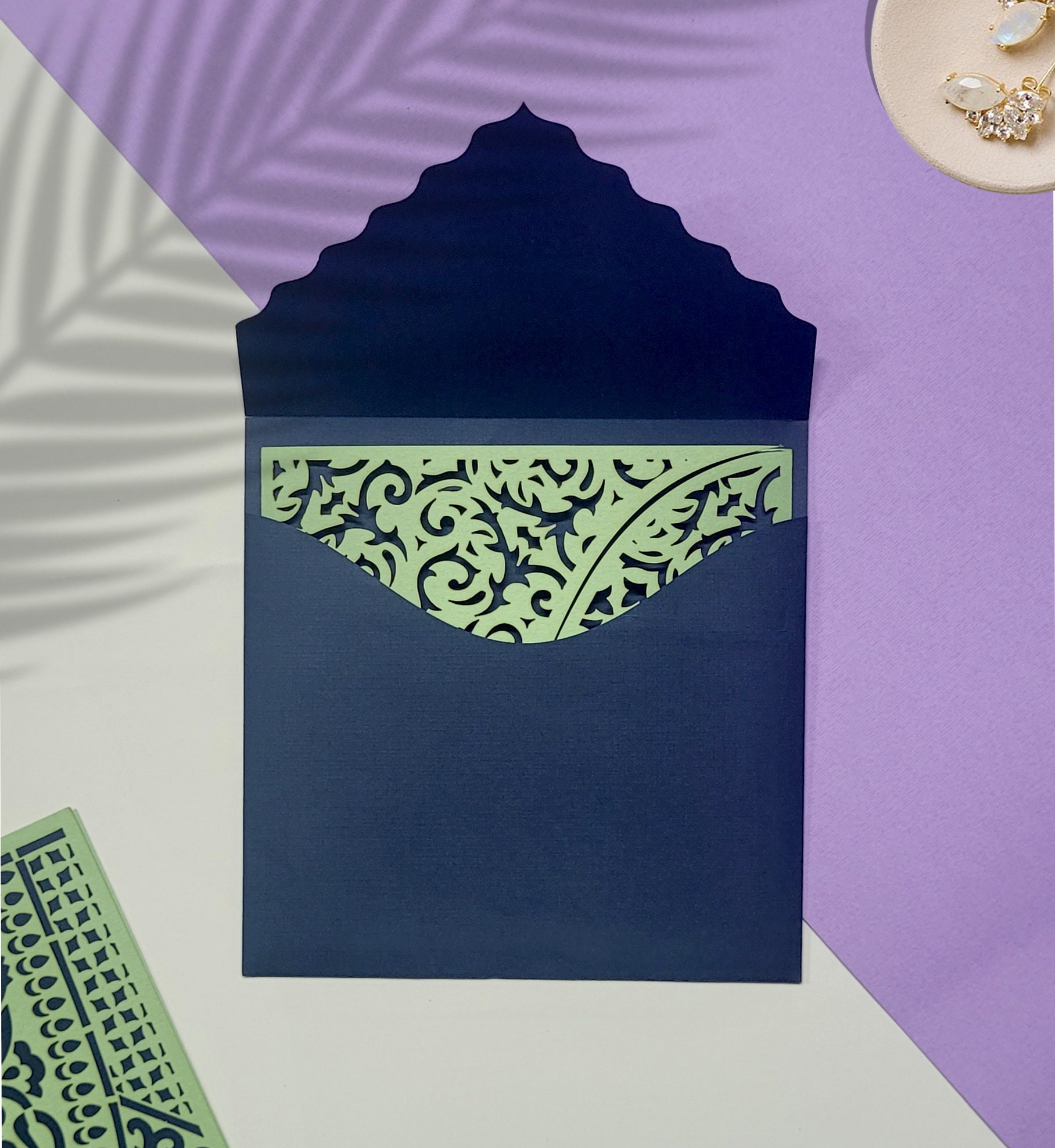 Invitation Card Laser Cut Digital File , Paper Cut Invitation Templet ...