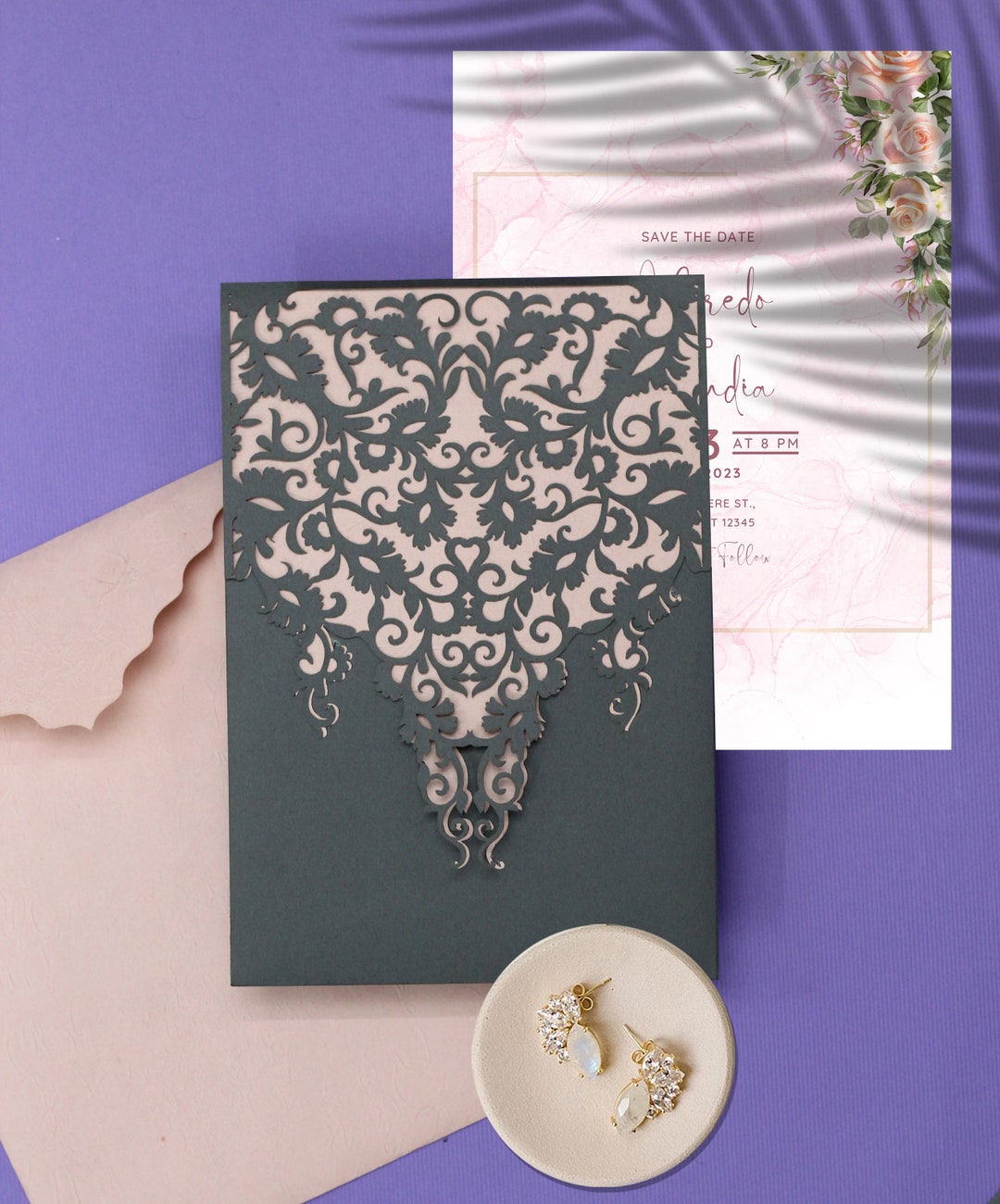 Luxury Invitation Wedding Card Laser Cut Invitation for Wedding Paper ...