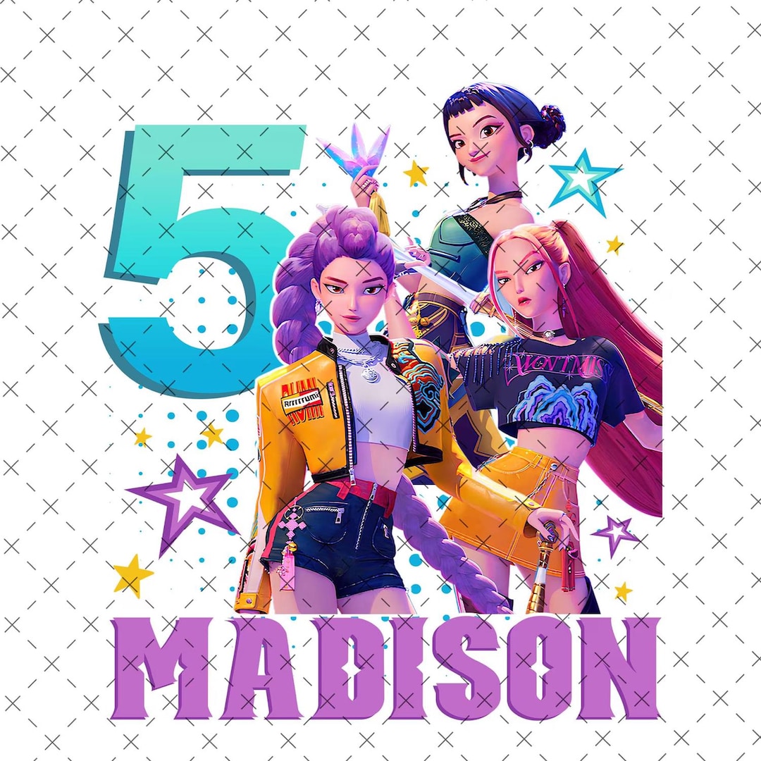 Custom Huntrix Kpop Demon Hunters Png, Custom Name for Kid Png, Kpop ...