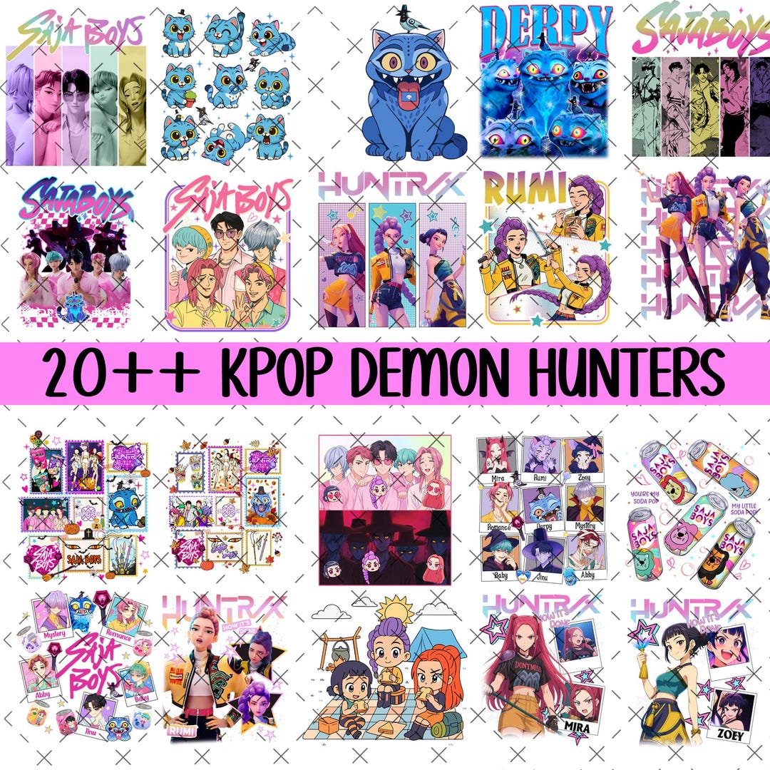 20++ Bundle Kpop Demon Hunters, Demon Hunters Fan Art Digital Download ...