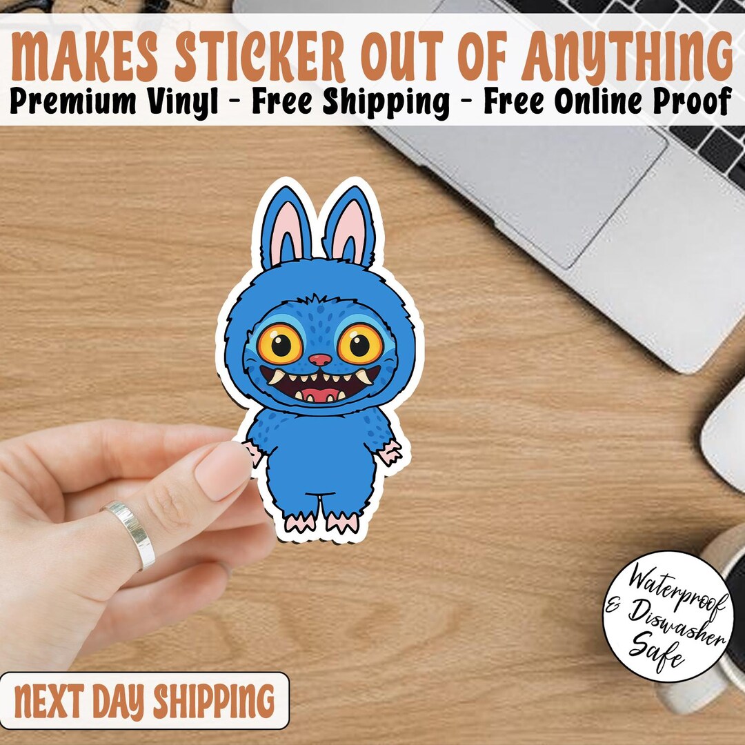 Huntrix Kpop Demon Derpy Tiger Labubu Sticker/car Magnet, Kpop Demon ...