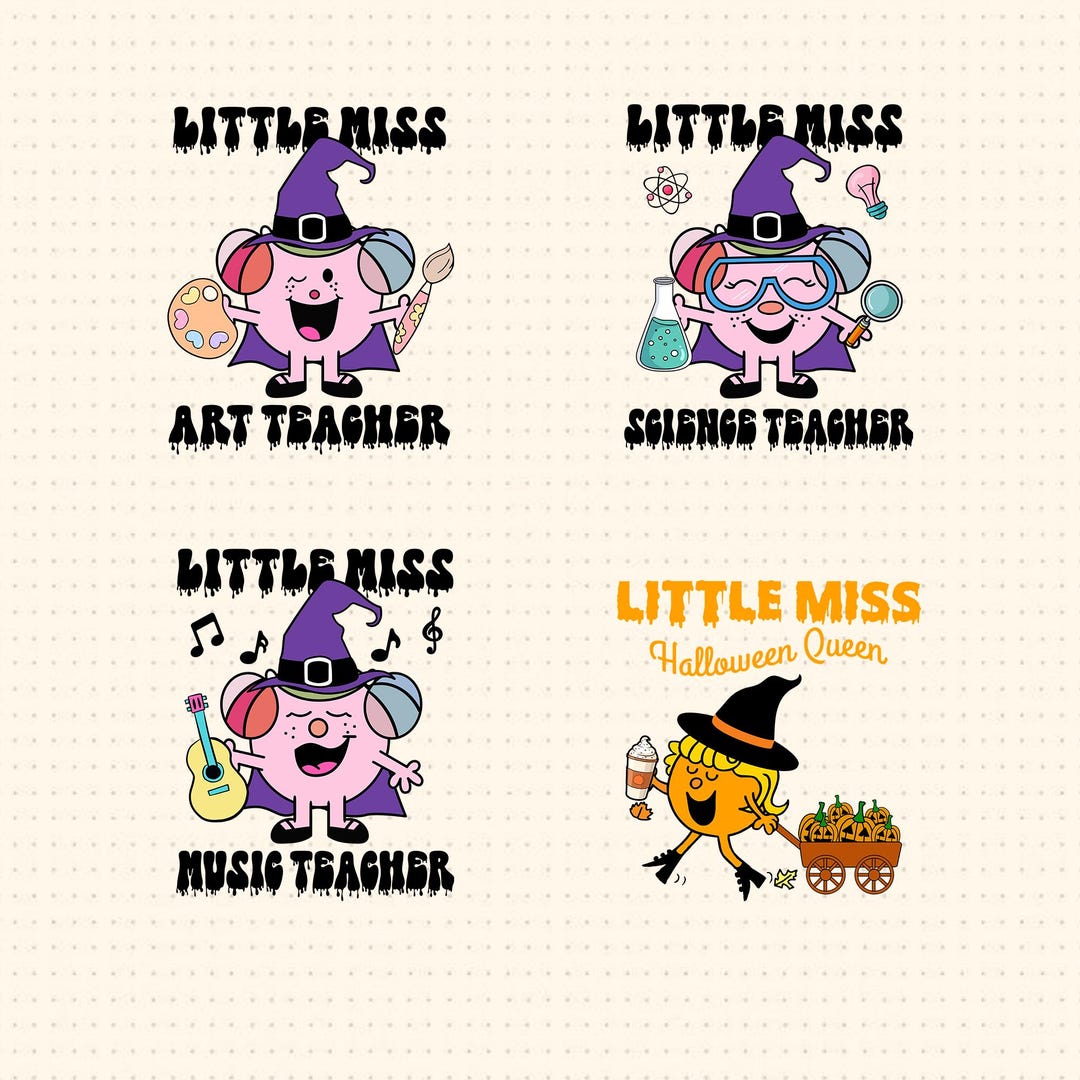 Little Miss Teacher Halloween Png, Art Science Music Teacher Halloween ...