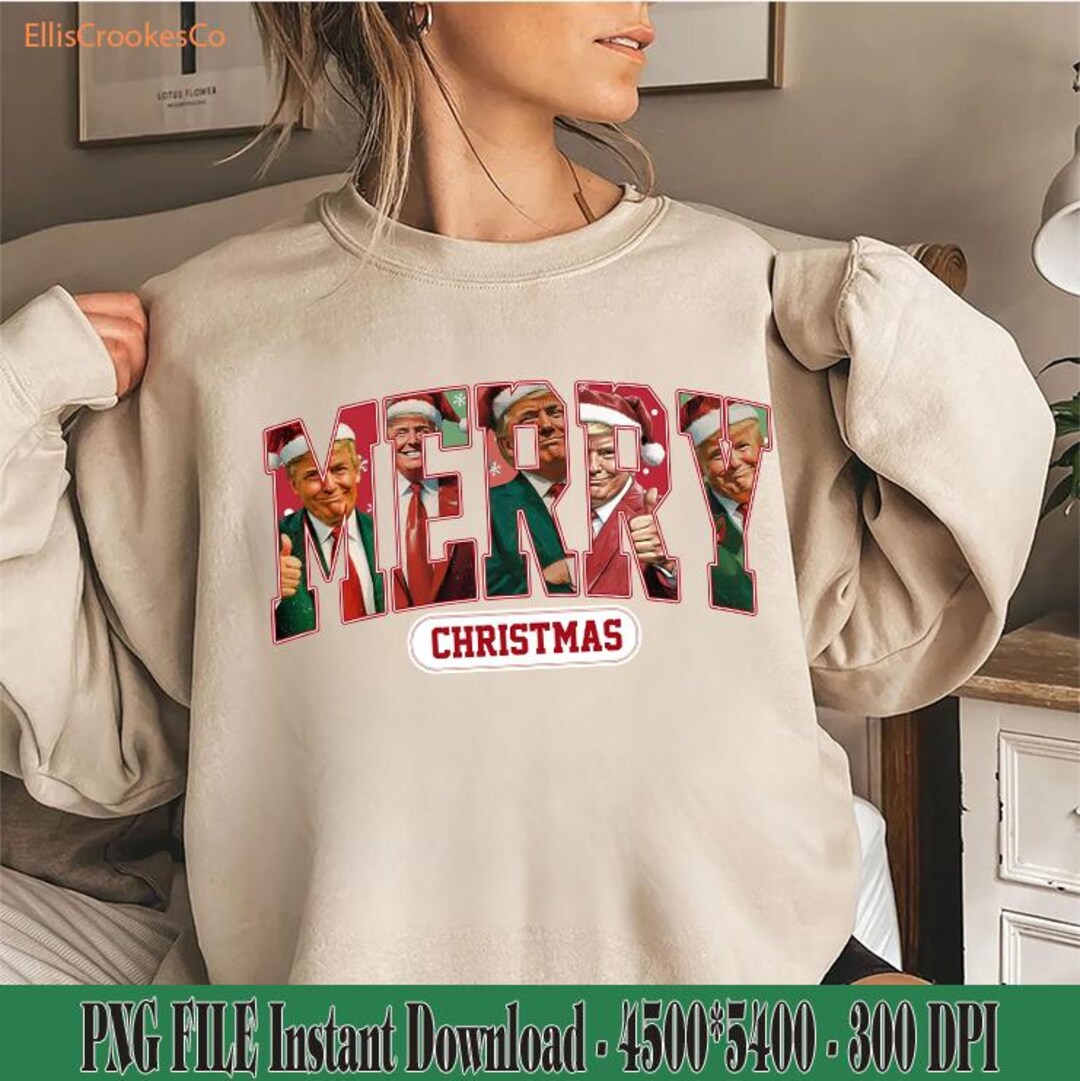 Merry Trumpmas Png, Trump Merry Christmas Png, Trump Christmas T-shirt ...