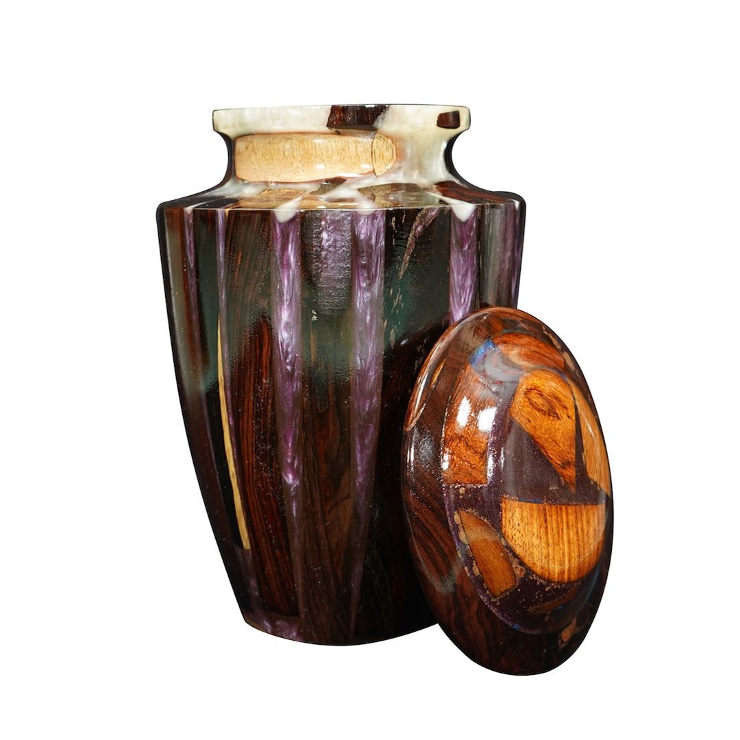 Handcrafted Resin Epoxy Wood Urn: Custom Memorial Keepsake - Etsy