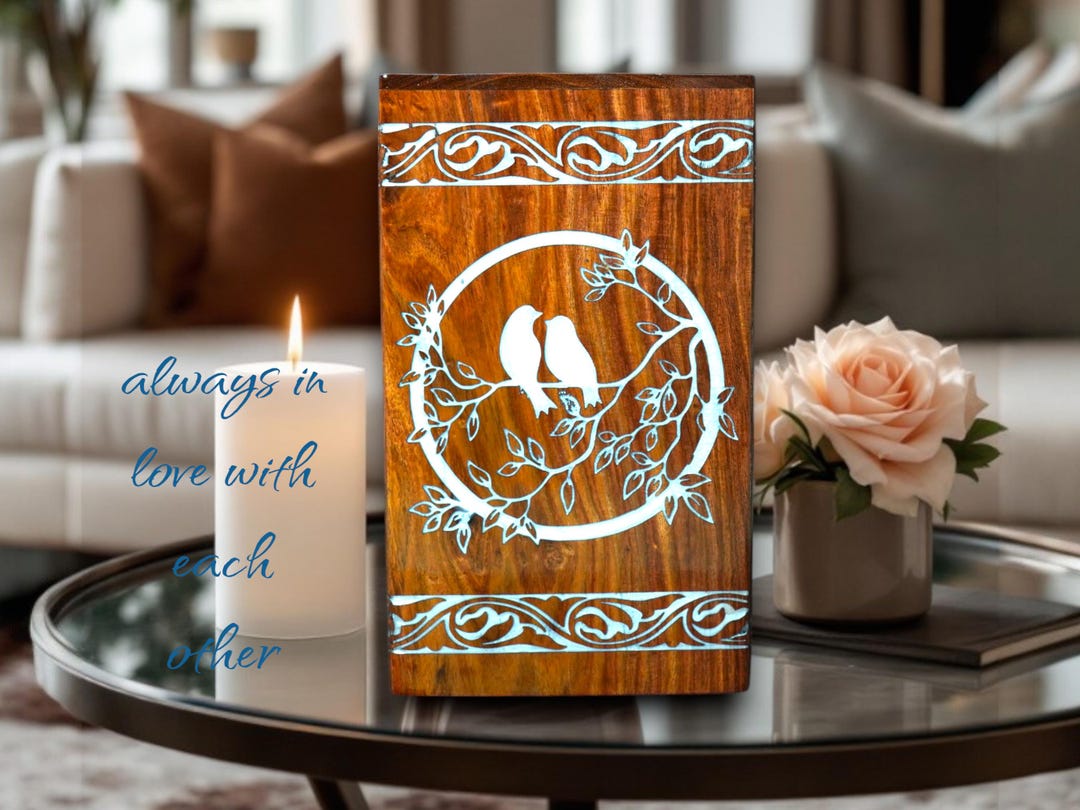 Engraved Birds Design Cremation Urn: Personalized Memorial Urn - Etsy