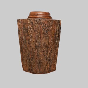 Bark Urn for Human Ashes, Rosewood Cremation Urn Box, Wooden Resin Epoxy Urn, Fractal Burning ...