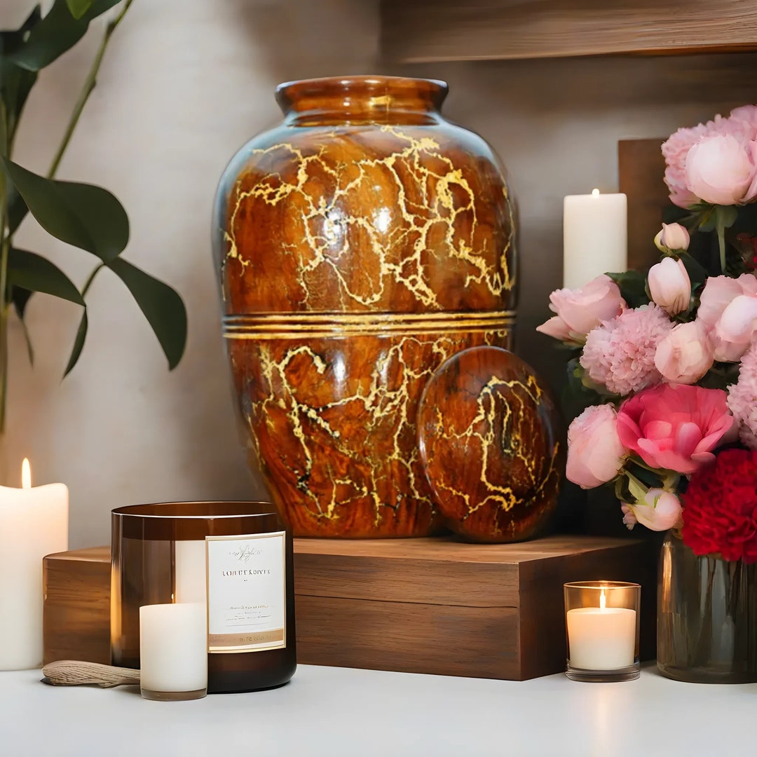 Fractal Burning Urn, Epoxy Resin Urn ,handmade Urn Small and Large Urn ...