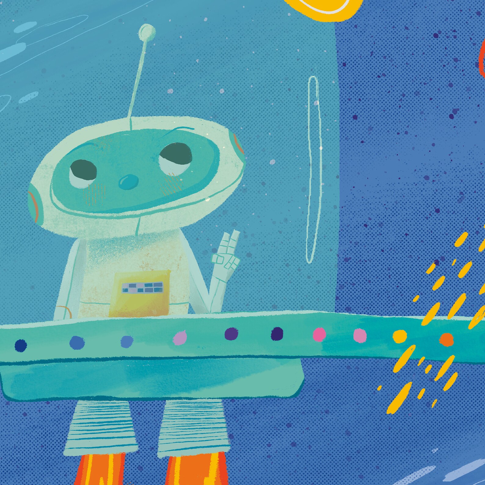 Blast off Print | Kid Illustration, Space Adventure, Alien Space Ship ...