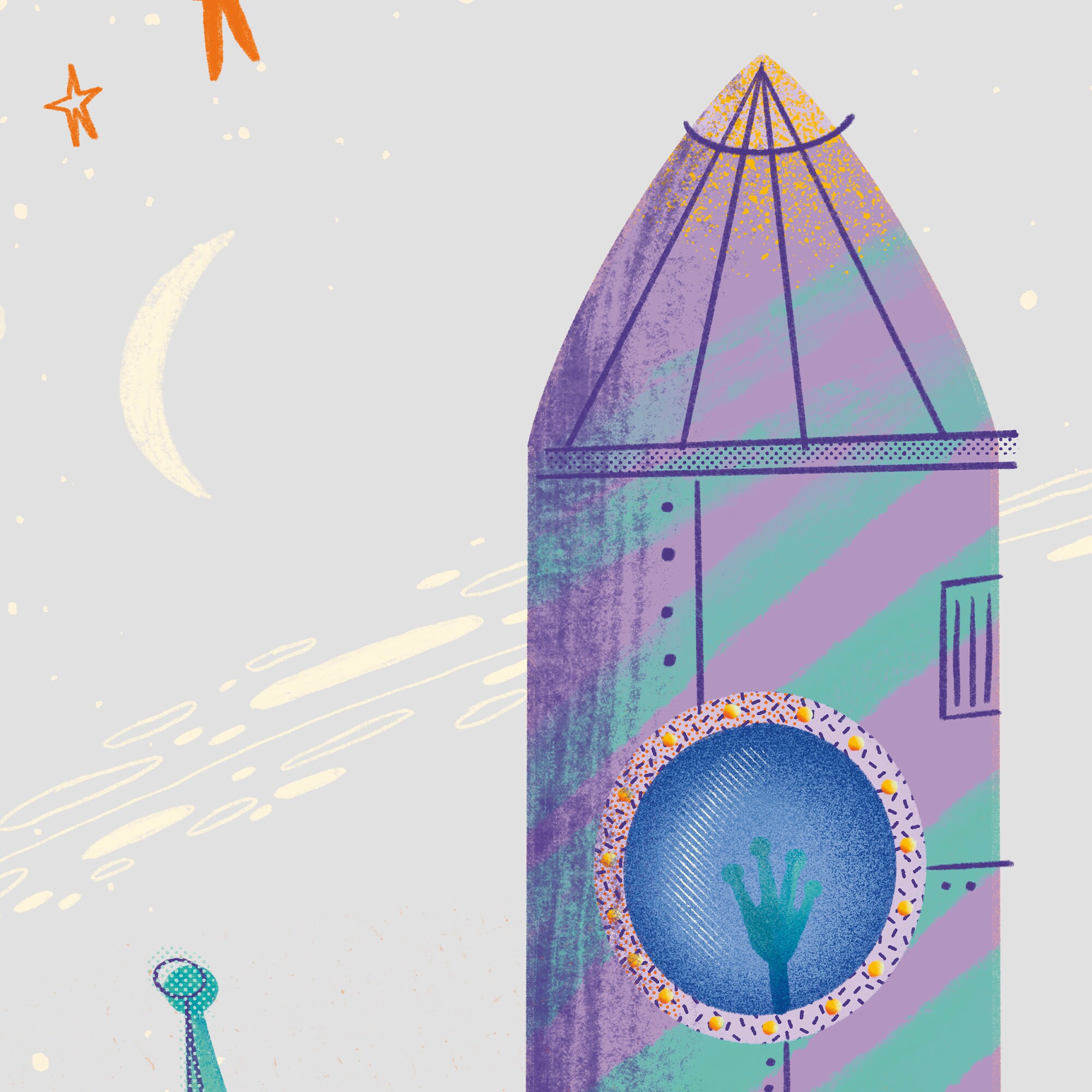 Rocket Print | Kid Illustration, Space Adventure, Rocket, Room Wall ...