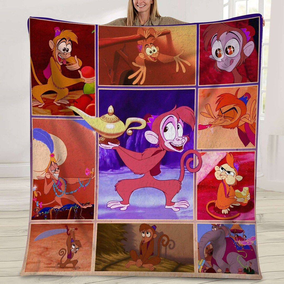 Aladdin Fleece Blanket Aladdin Characters Blanket Aladdin - Etsy