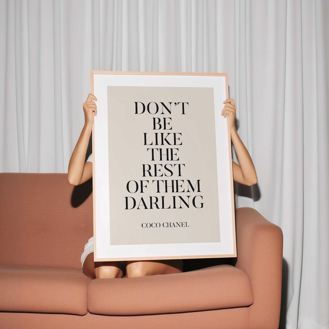 Don’t Be Like the Rest of Them - Beige Fashion Quote Print ...