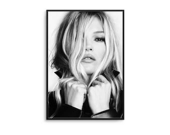 Kate Moss Print Kate Moss Poster Fashion Print Life is Joke Print ...