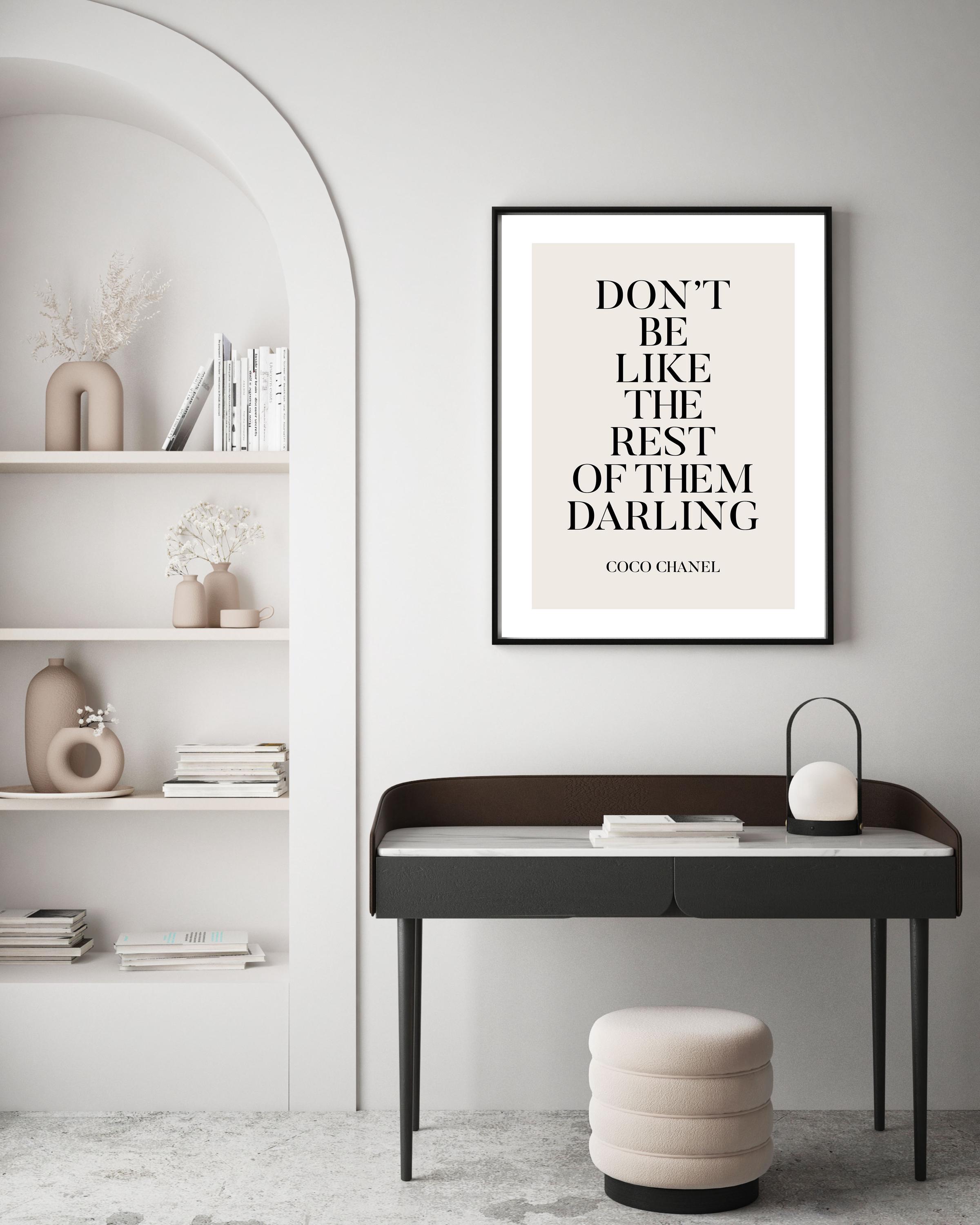Don’t Be Like the Rest of Them - Beige Fashion Quote Print ...