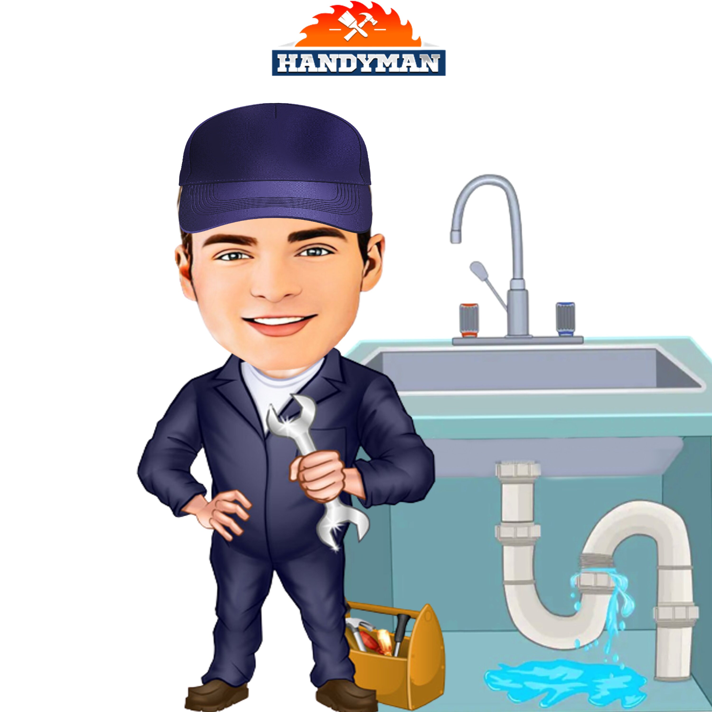 Personalized Handyman Caricature From Photo, Funny Handyman Gift for ...