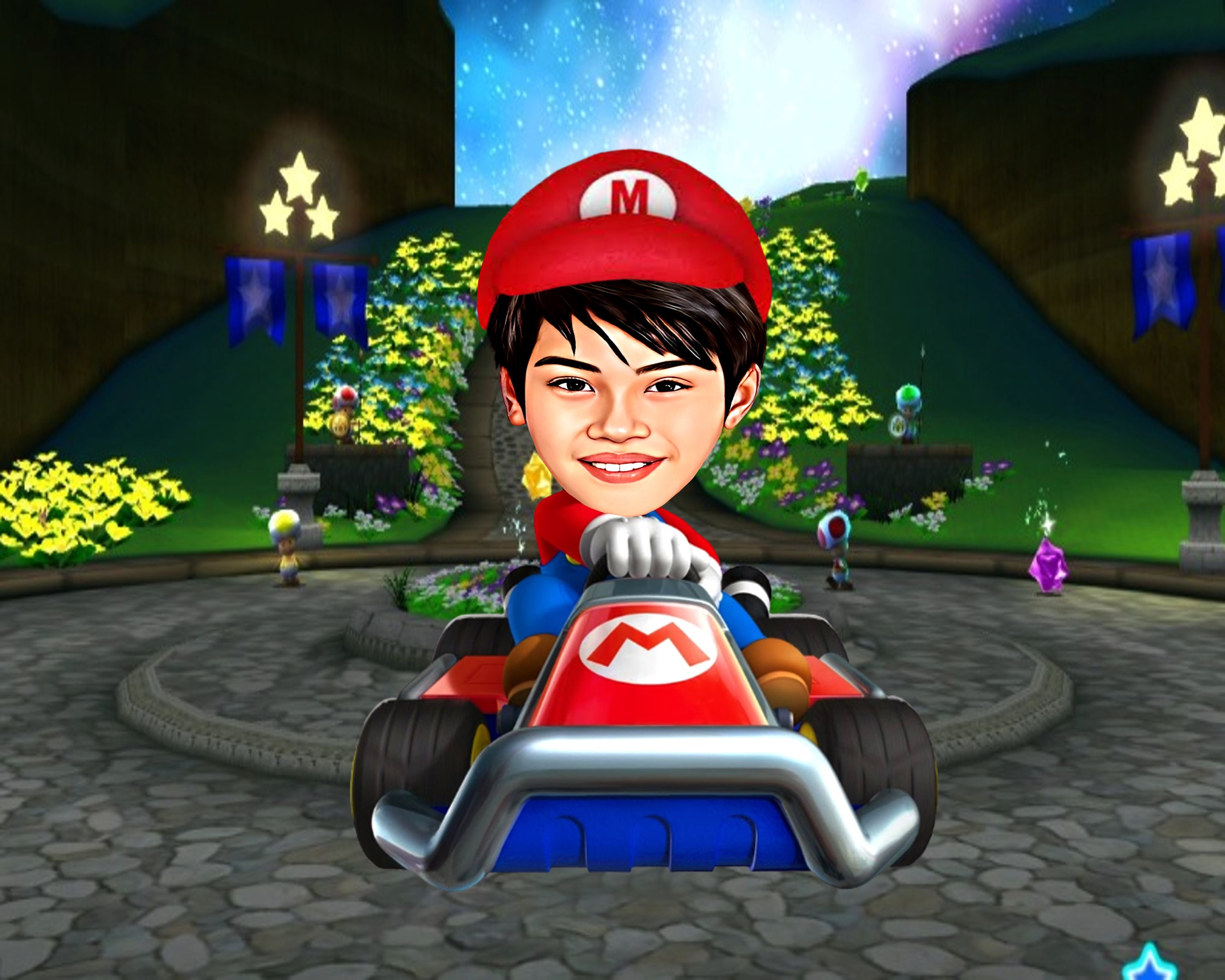 Mario Kids Custom Portrait, Get Your Own Mario Portrait From Your Photo ...