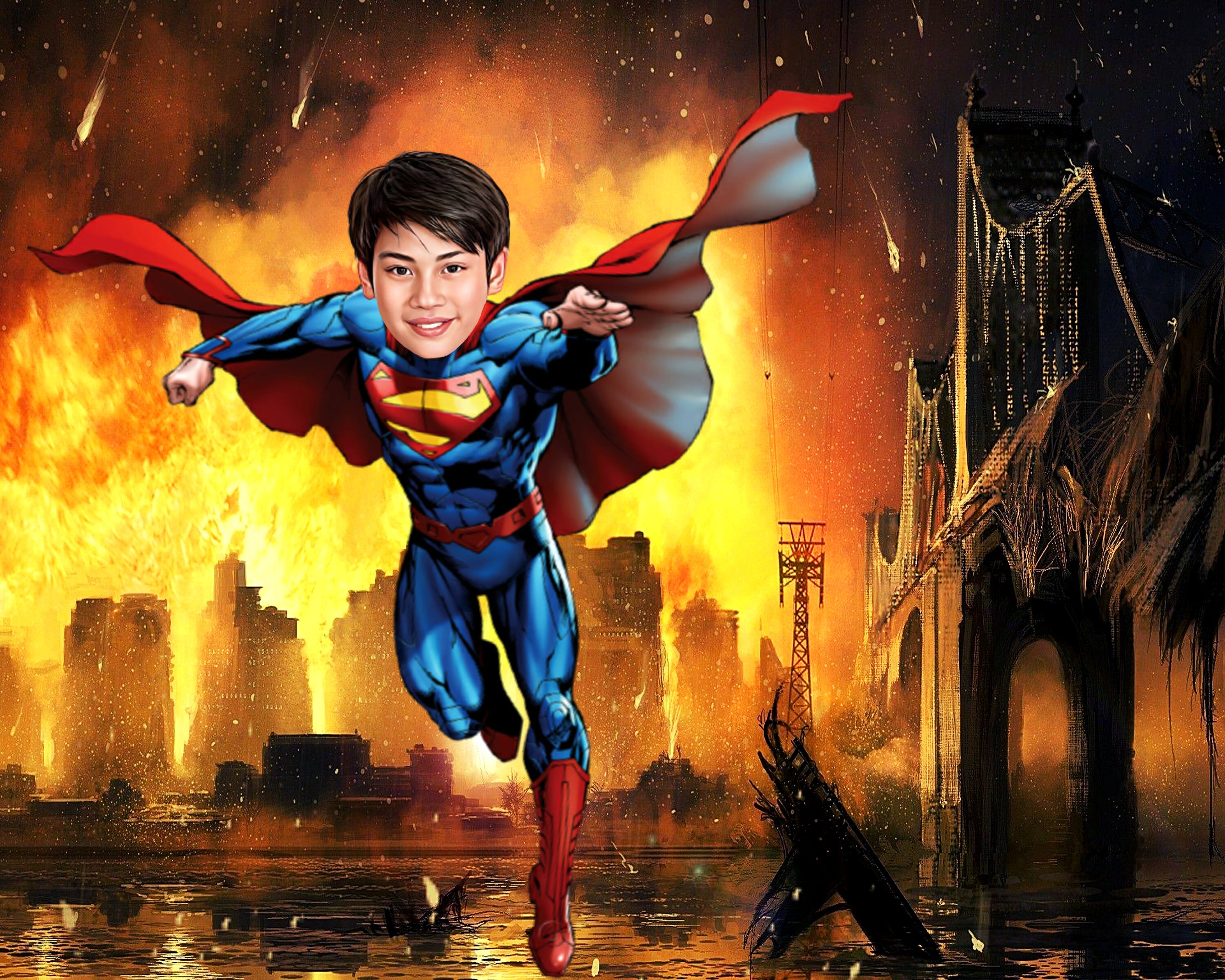 Custom Superhero Portrait Caricature Personalized Marvel - Etsy