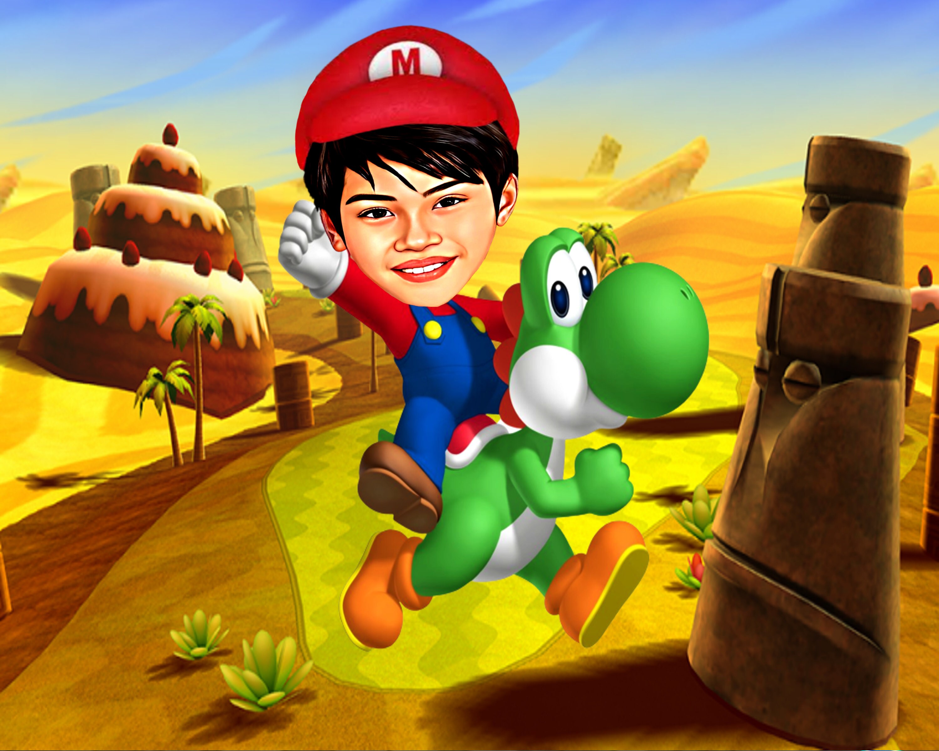 Mario Kids Custom Portrait, Get Your Own Mario Portrait From Your Photo ...