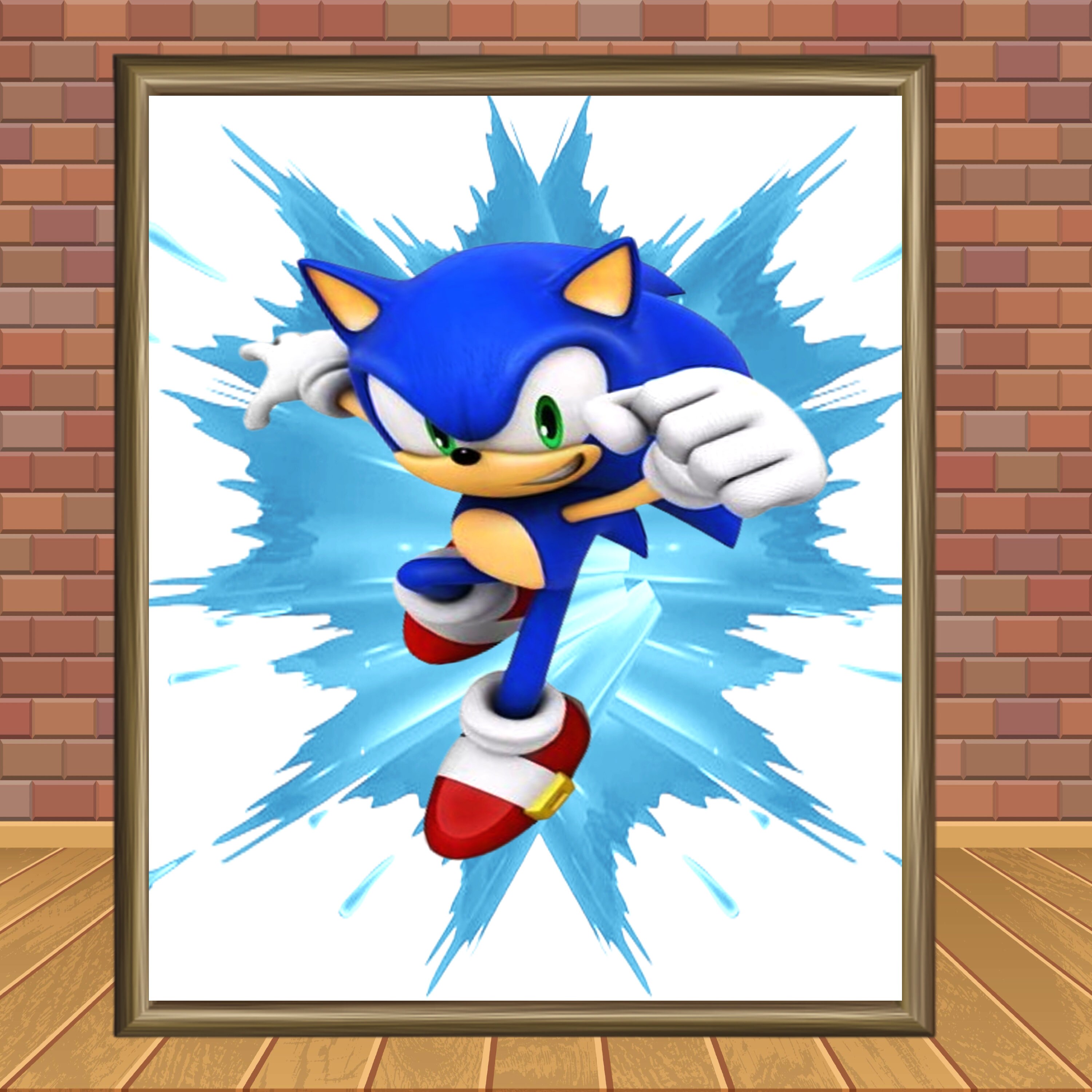 Set of 9 Sonic Poster,sonic Watercolor Art Print Poster,action ...