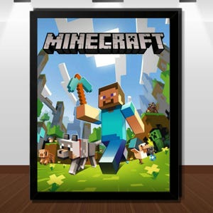 Minecraft Poster, Gaming Room Poster, Gaming Wall Poster, Gaming Print ...