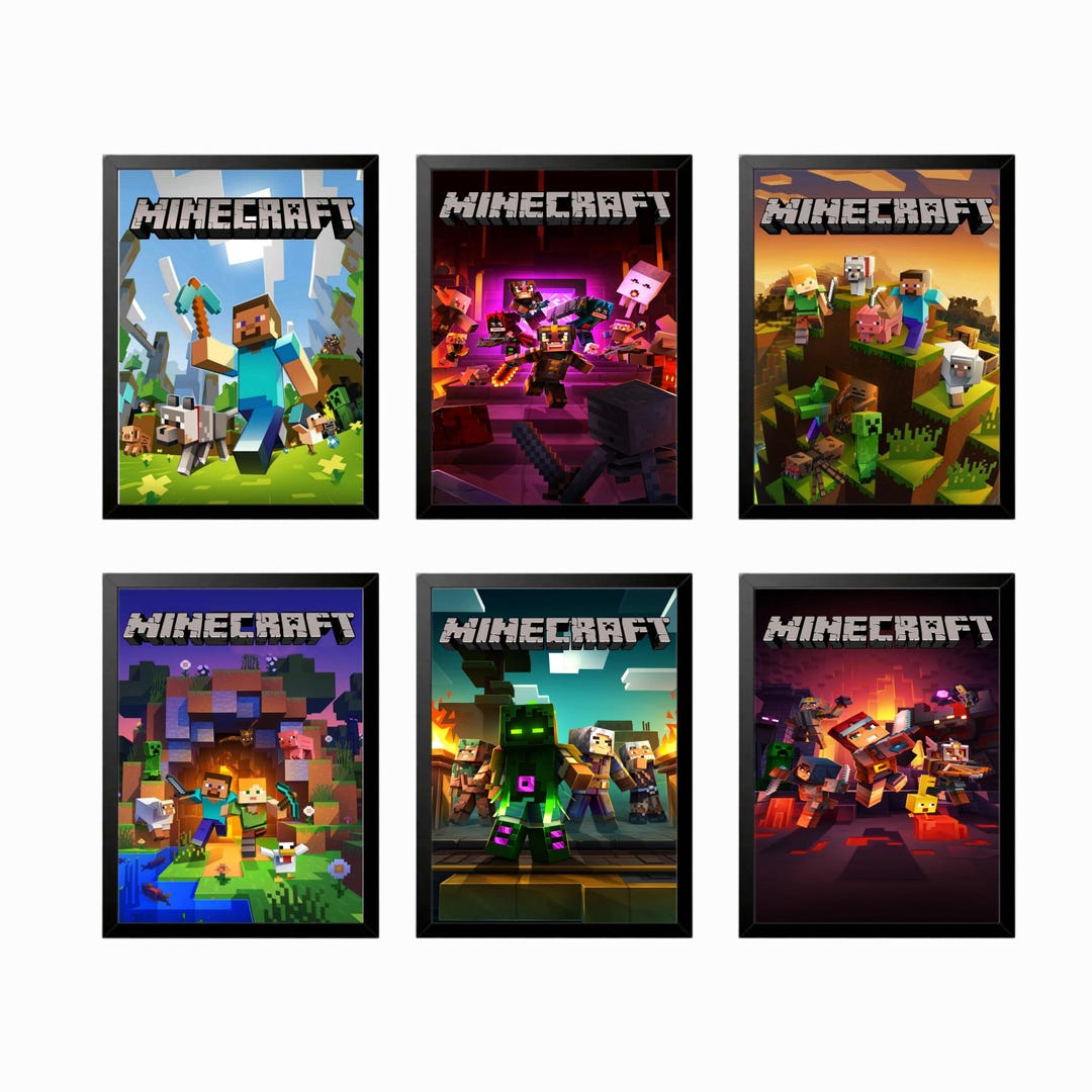 Minecraft Poster, Gaming Room Poster, Gaming Wall Poster, Gaming Print ...