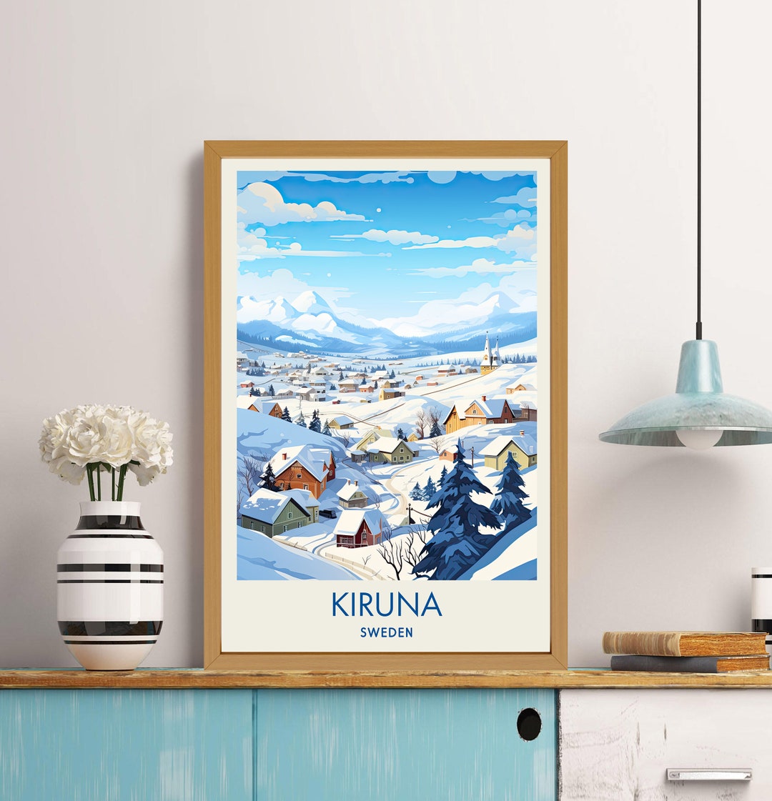 Kiruna Poster Kiruna Print Sweden Poster Kiruna Painting - Etsy