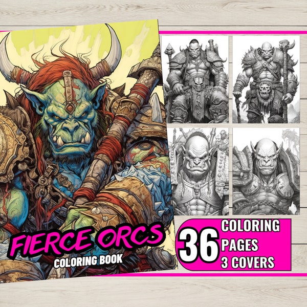 Orc Coloring Book - Etsy Canada
