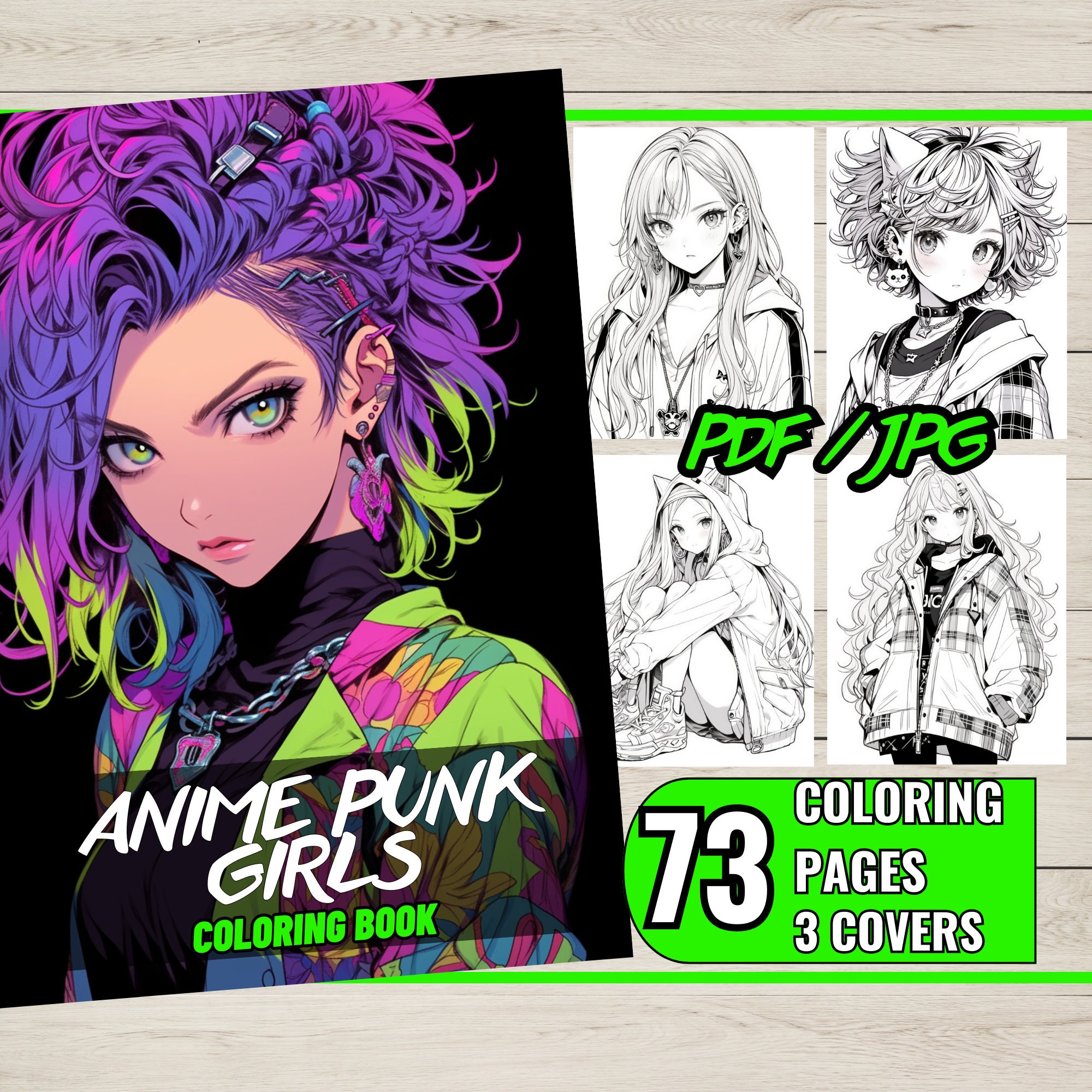 Anime Punk Girl Drawing