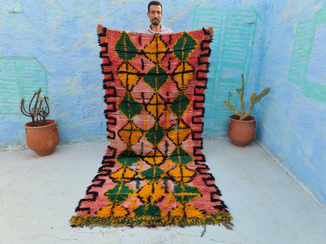 Vintage Tapis Berber ,tapis Boho,art Rug,tapis Bne Ouarin, Morocco Rug ...