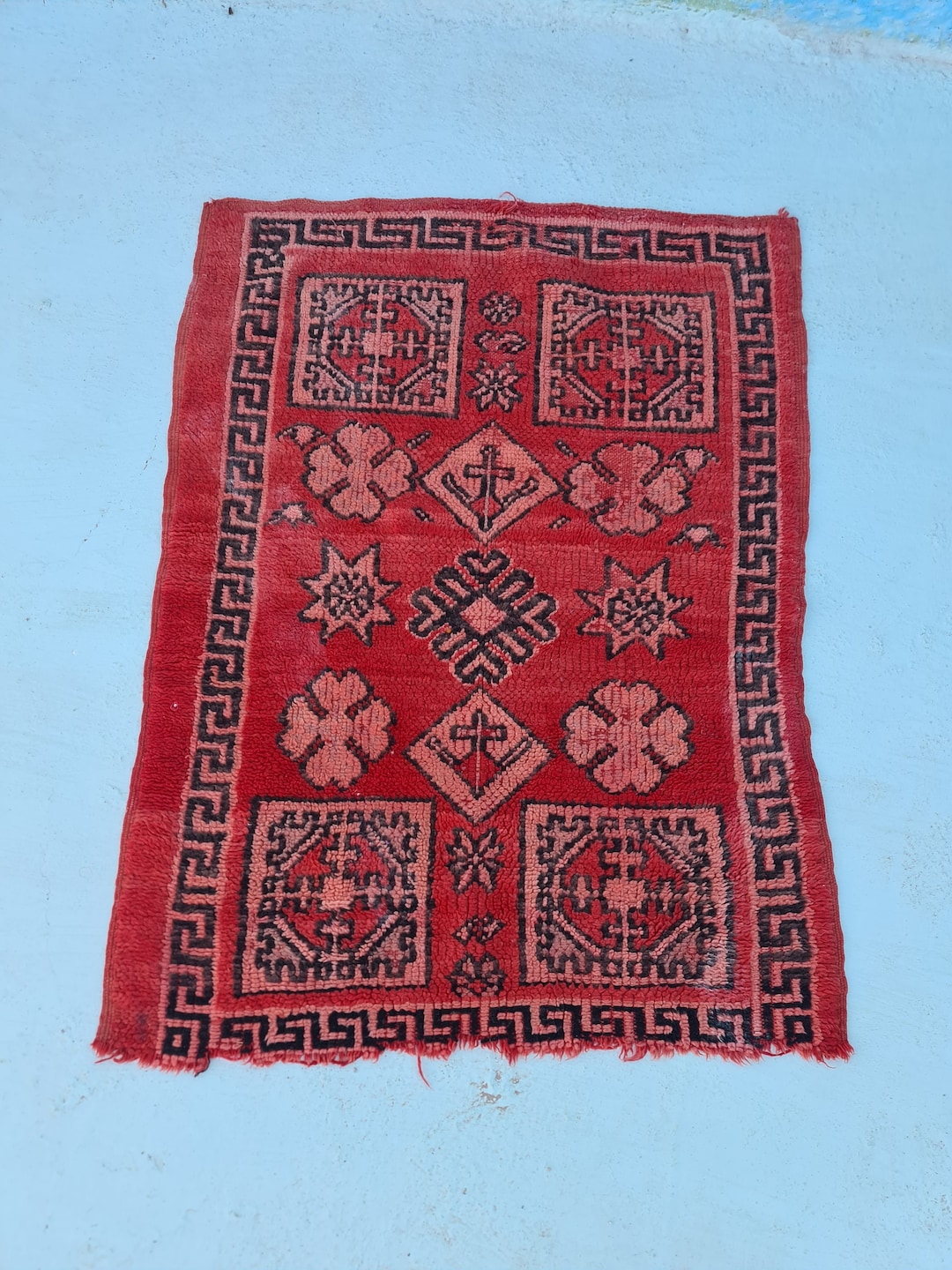 Petite Tapis Boujaad ,runner Kitchen,art Rug,tapis Bne Ouarin, Morocco ...
