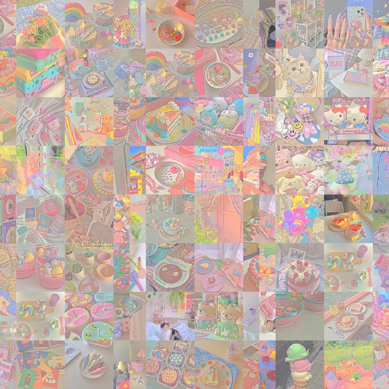 Kidcore Vintage Posters Aesthetic Wall Collage Kit Kids Indie - Etsy