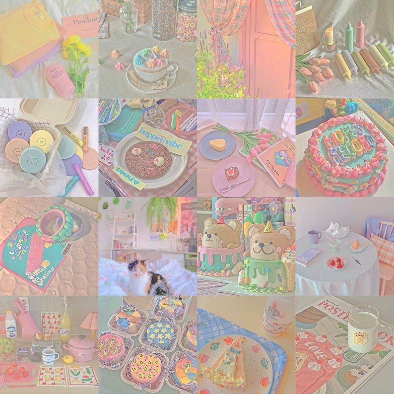 Kidcore Vintage Posters Aesthetic Wall Collage Kit Kids Indie - Etsy