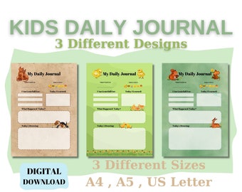 Kids Daily Journal Printable Kids Journal DIY Journal Pages Diary for ...