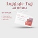 Editable Luggage Tag Template. Travel Itinerary. Digital - Etsy
